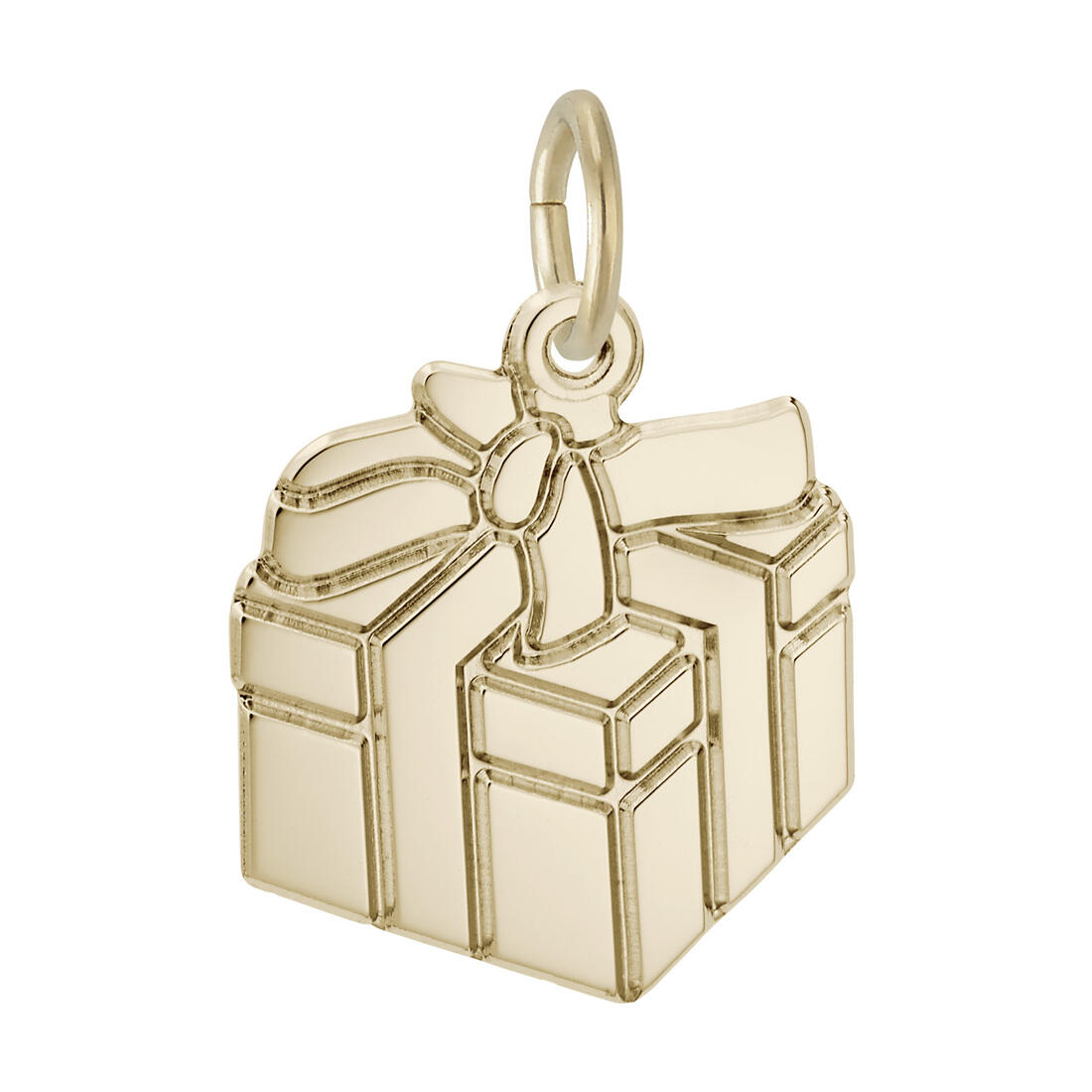 Gift Box Charm by Rembrandt 10K or 14K Gold or Sterling Silver | eBay